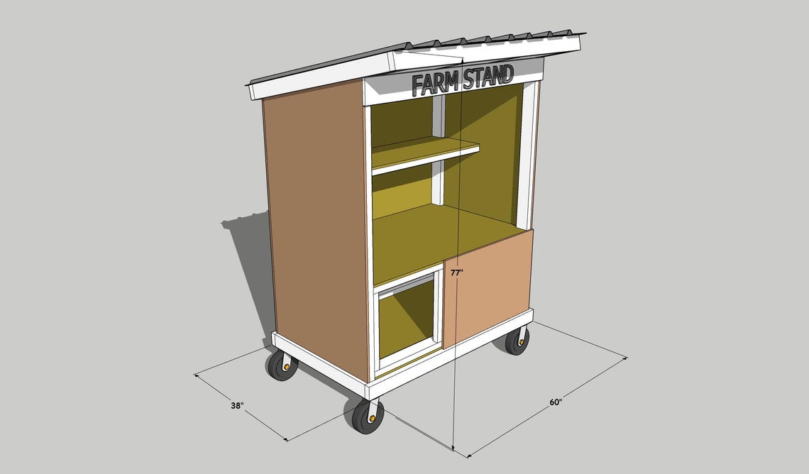 DIY Farm Stand Plans: Mobile Market Cart PDF Guide - Etsy