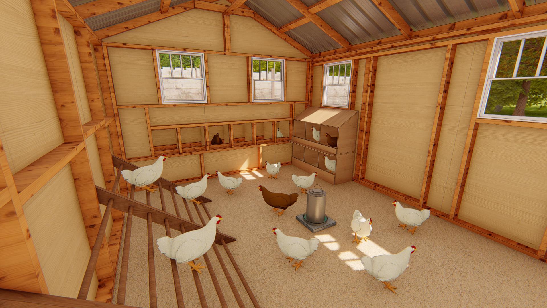 Large Chicken Coop Plans With Run: DIY Build for 40 Chickens (PDF ...