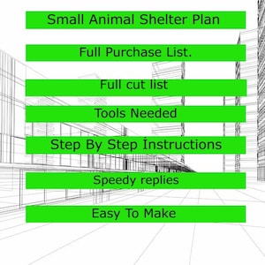 Small Animal Shelter Plan-three Sided Shelter Plan for Pigs, Goats or ...