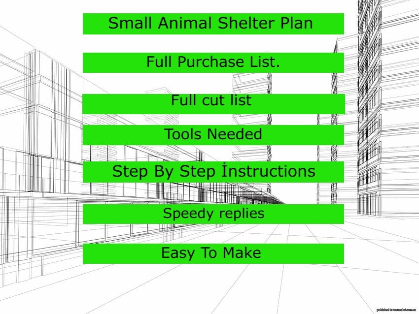 Small Animal Shelter Plan-three Sided Shelter Plan for Pigs, Goats or ...