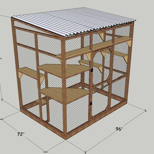 Catio Plans - Cat House Plan 6×8 - Etsy