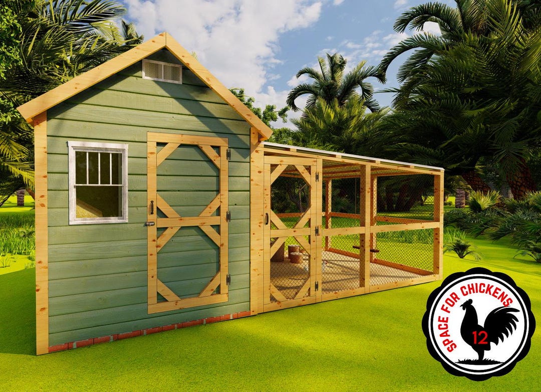 Chicken Coop & Run Plans: Backyard Chicken House (PDF File) - Etsy