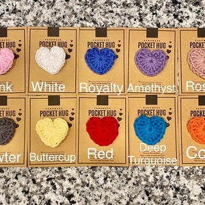 Buttercup Pocket Hugs Crochet-for Friends-mom-teacher-pocket Heart ...