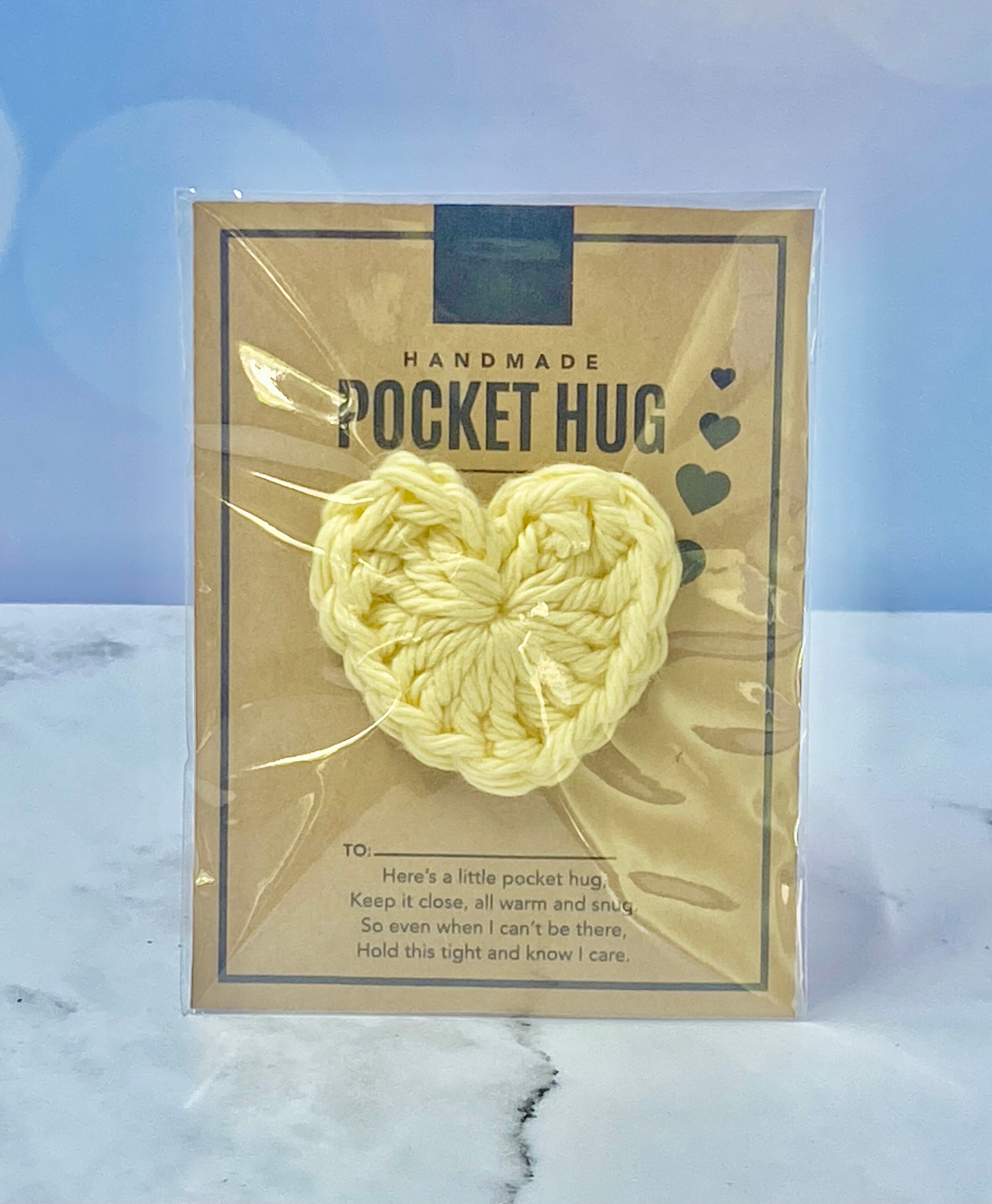 Buttercup Pocket Hugs Crochet-for Friends-mom-teacher-pocket Heart ...