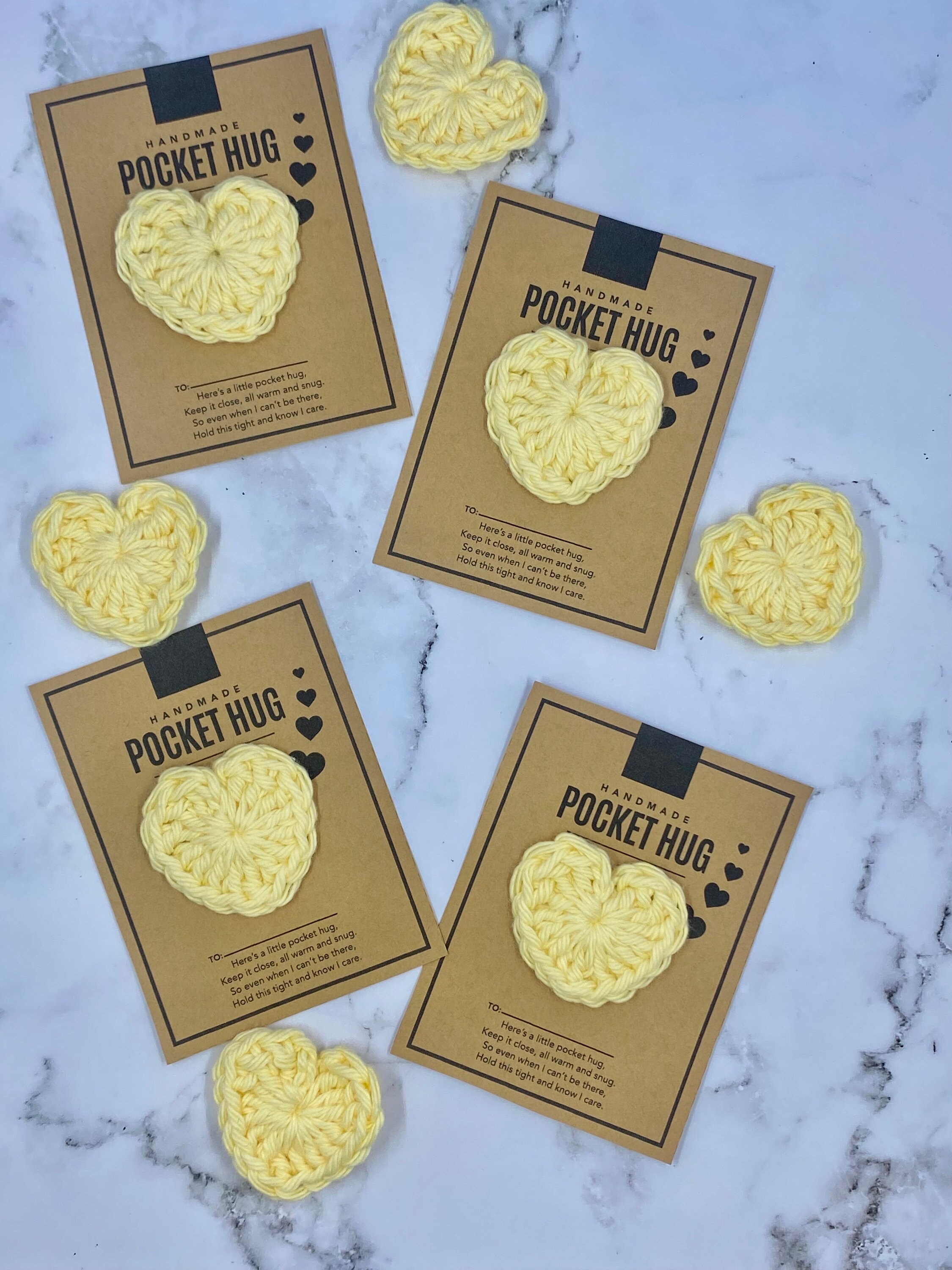 Buttercup Pocket Hugs Crochet-for Friends-mom-teacher-pocket Heart ...