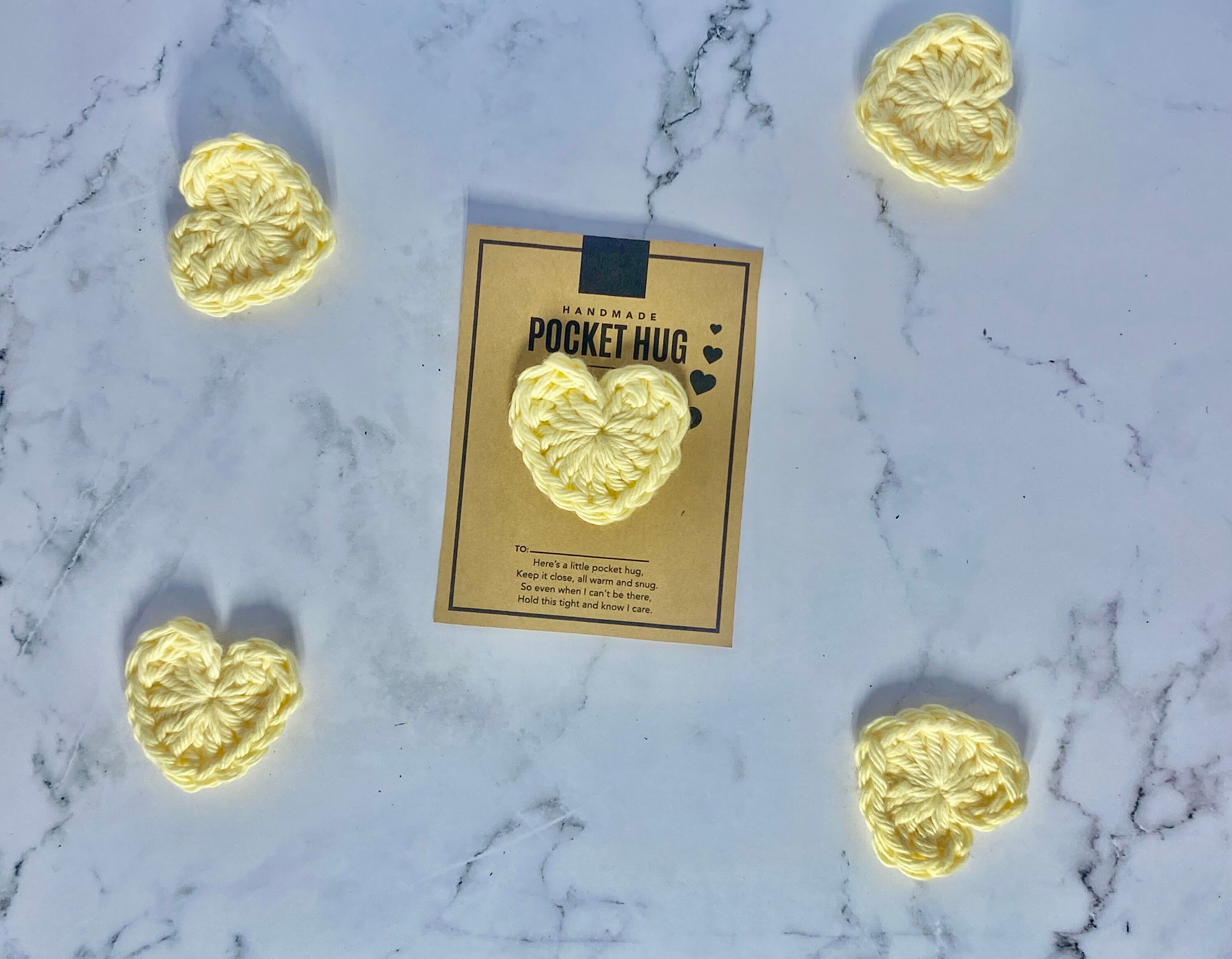 Buttercup Pocket Hugs Crochet-for Friends-mom-teacher-pocket Heart ...