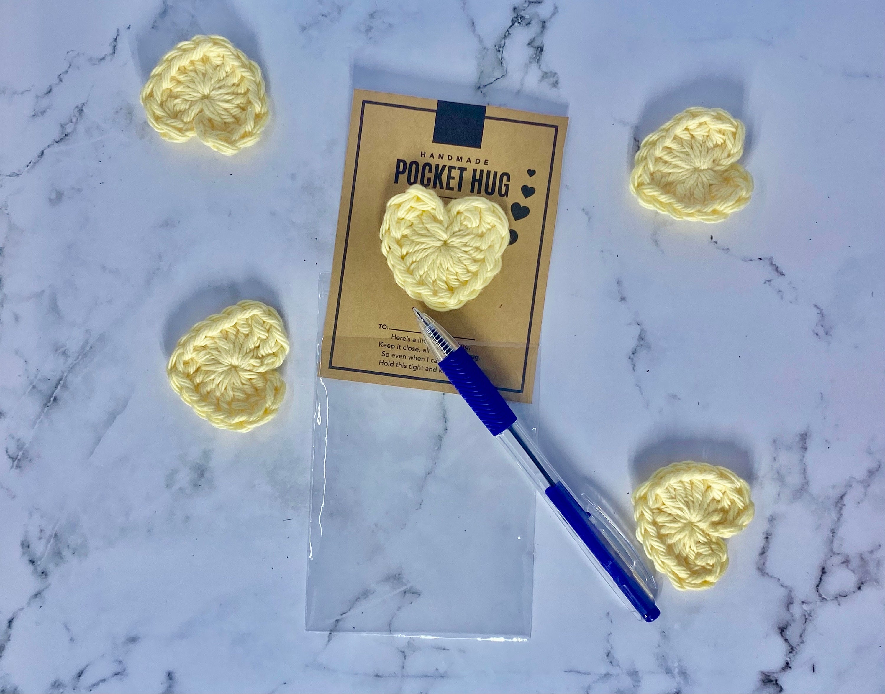 Buttercup Pocket Hugs Crochet-for Friends-mom-teacher-pocket Heart ...