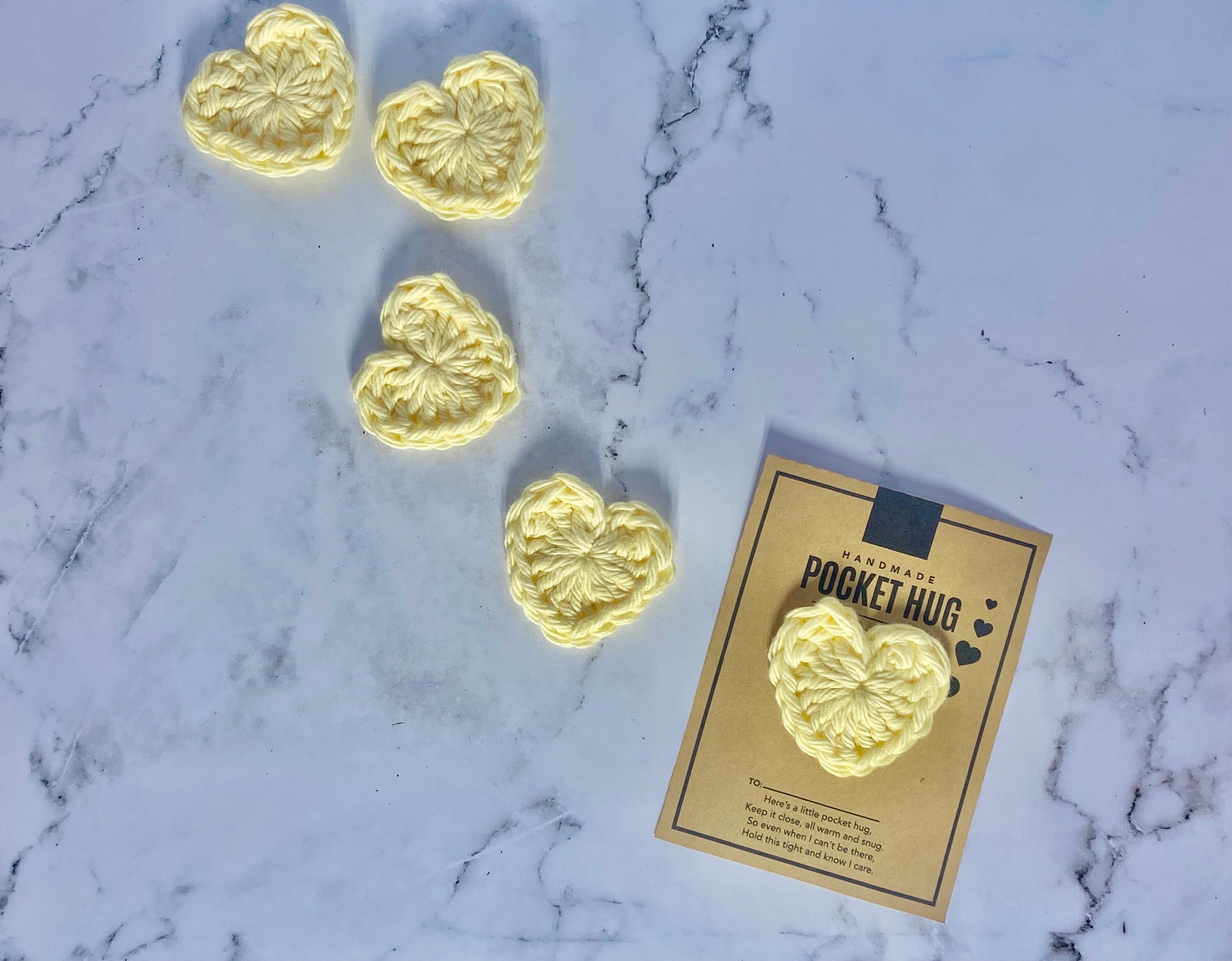 Buttercup Pocket Hugs Crochet-for Friends-mom-teacher-pocket Heart ...