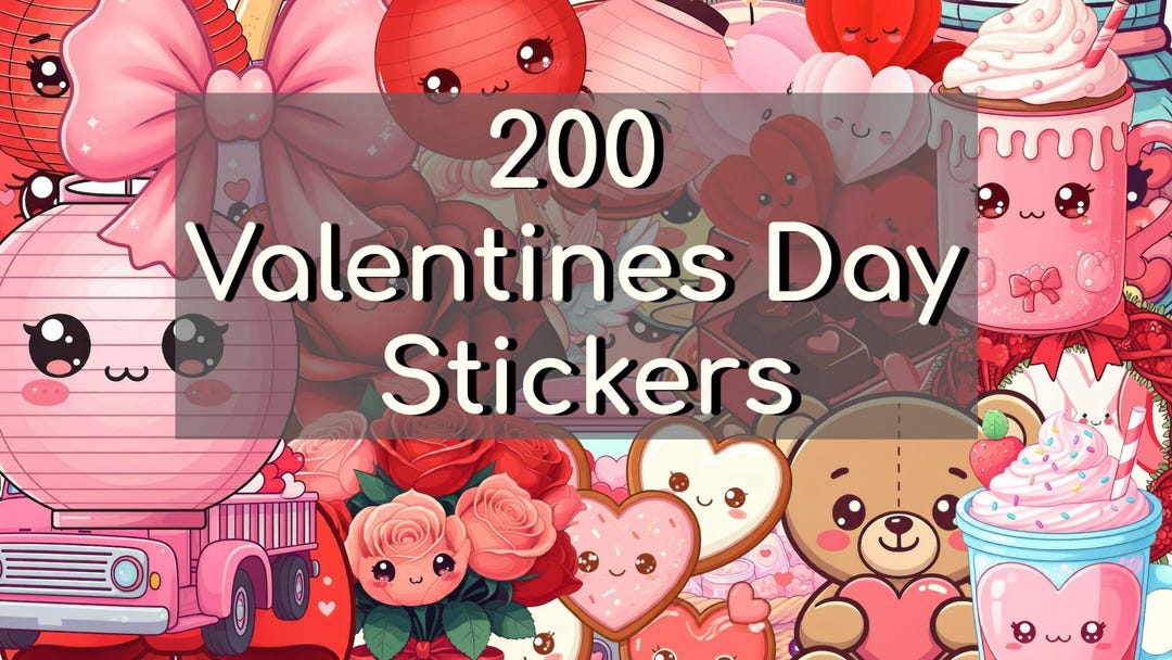 200 Valentine’s Day Stickers- Digital Stickers - Etsy