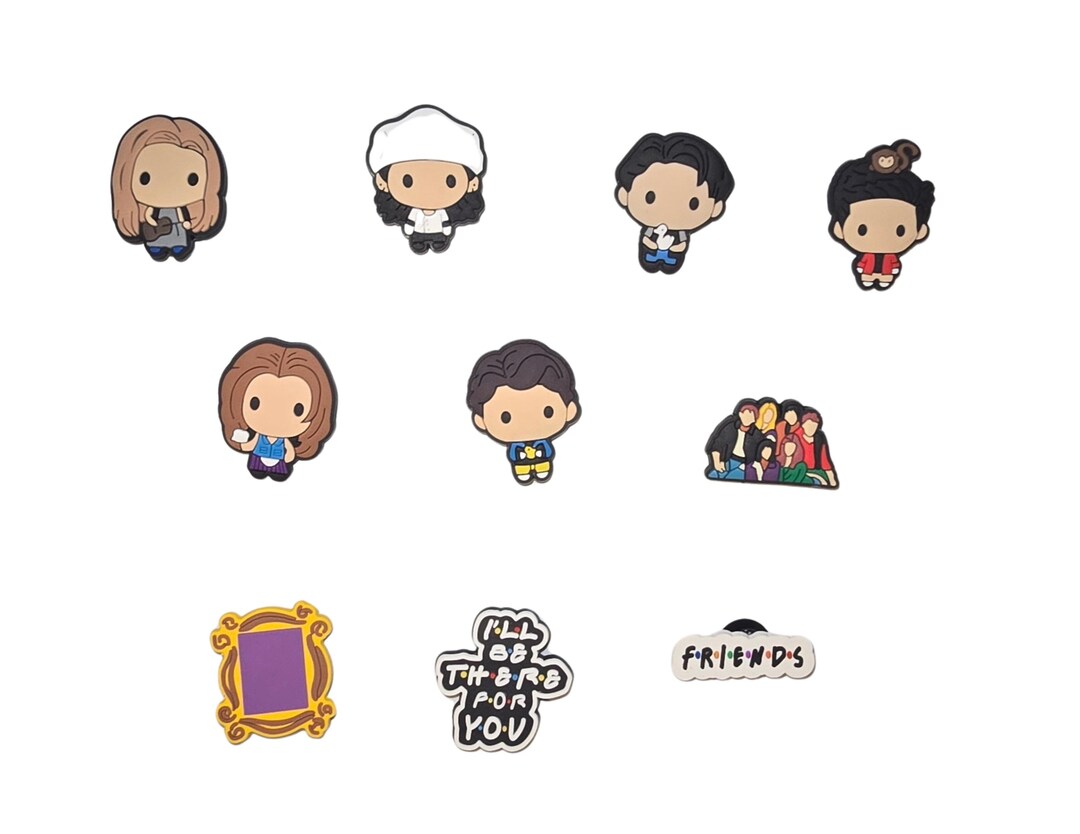 Friends Inspired Ross Monica Rachel Chandler Phoebe Shoe Charms - Etsy