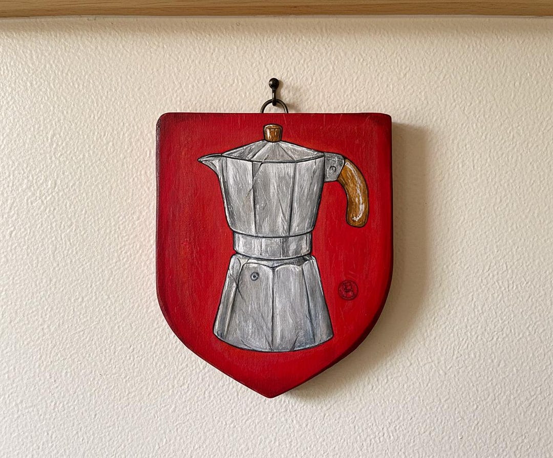 Hand-painted Espresso Coffee – Original and Art Print, Vintage Mocha ...