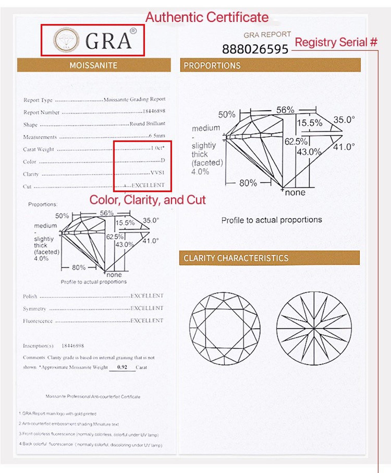 Six Prong Solitaire Studs Moissanite Diamonds Earrings Brilliant Cut ...