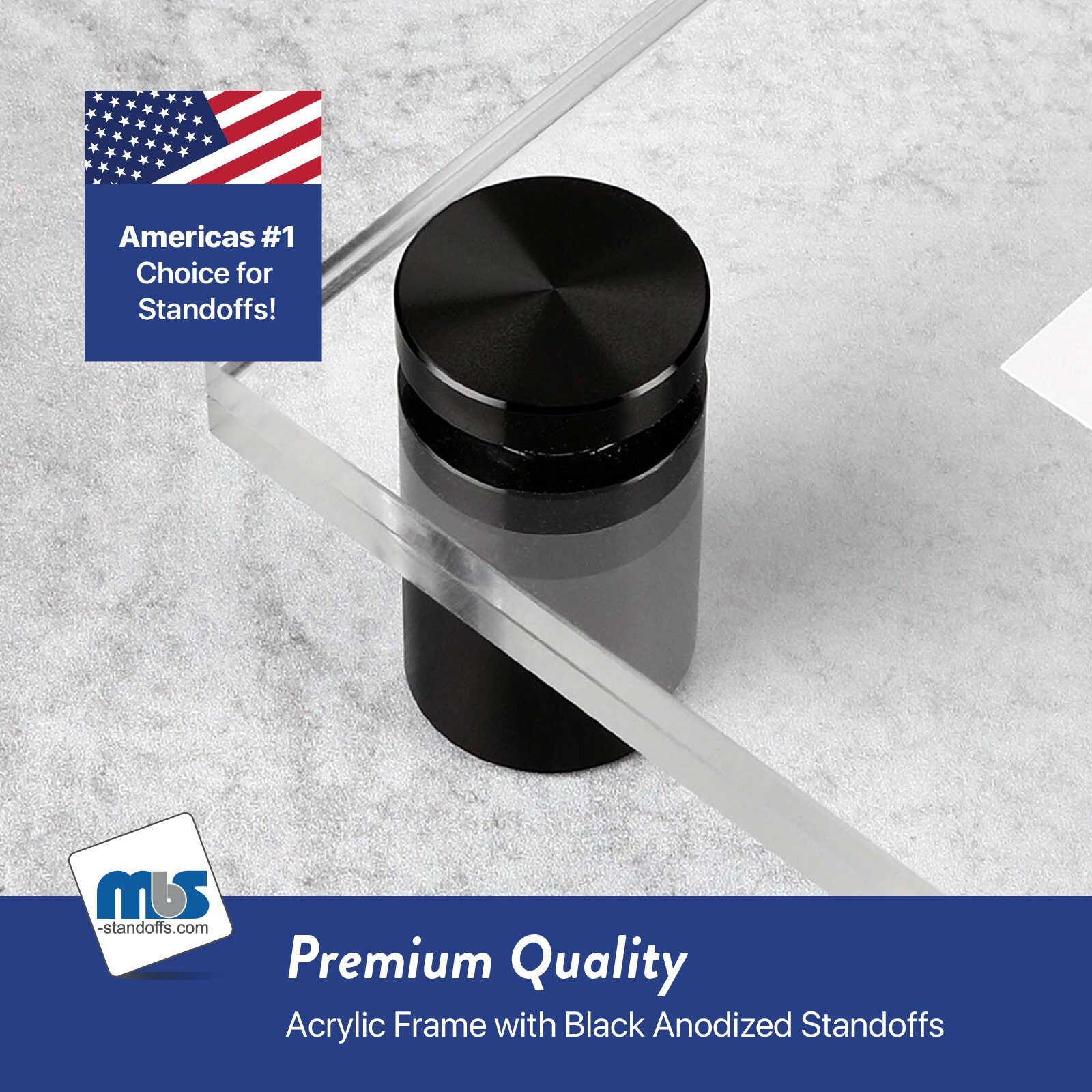 18'' X 24'' Clear Acrylic Wall Frame With Standoffs Includes Screws and ...