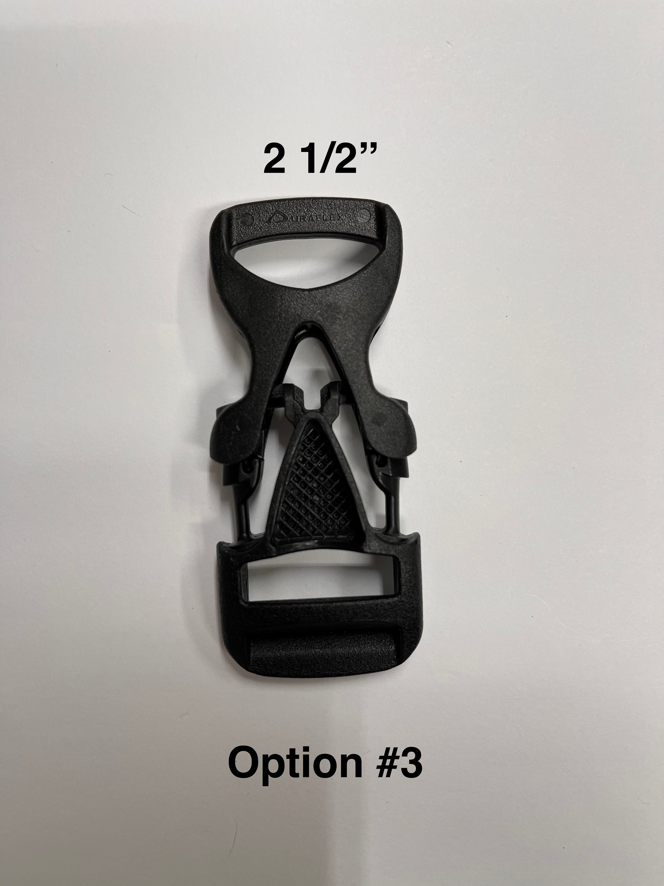 Black Duraflex Plastic Buckles and Sliders for Pet Collars, Backpacks ...