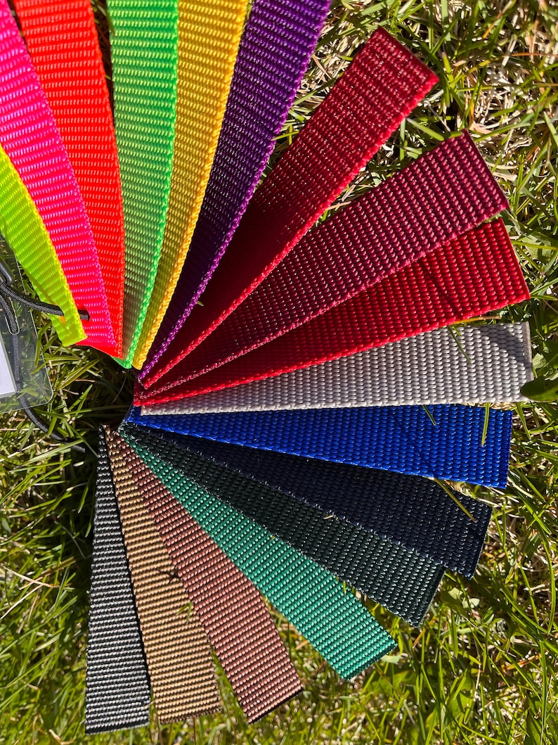 Nylon Webbing by the Yard | 17 Colours | Multiple Widths: 5/8", 3/4", 1 ...