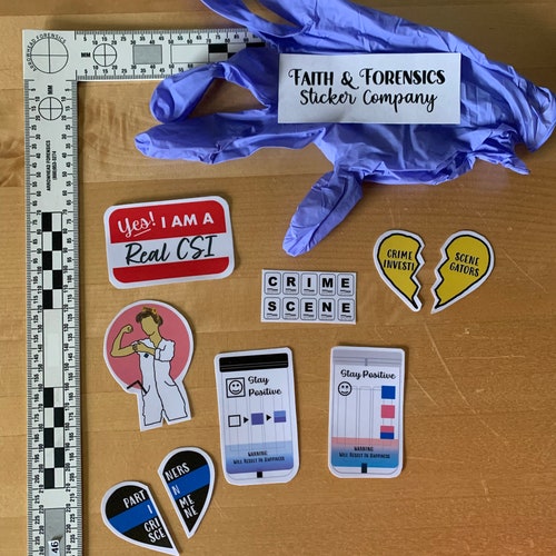 Forensics Pun Stickers Criminology Crime Scene Investigator - Etsy