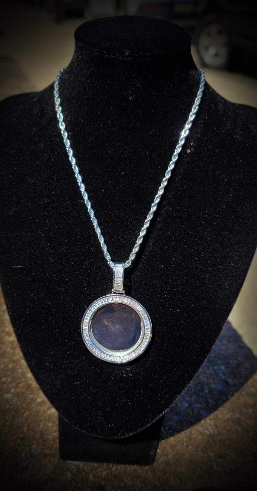 Eternity Stone Set Necklace, Personalised Necklace, Sterling Silver ...