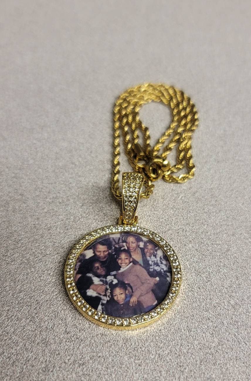 Custom Made Photo Pendant With Free 20" Chain. Personalized Necklace ...