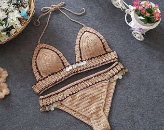 Thong Crochet Bikini - Etsy