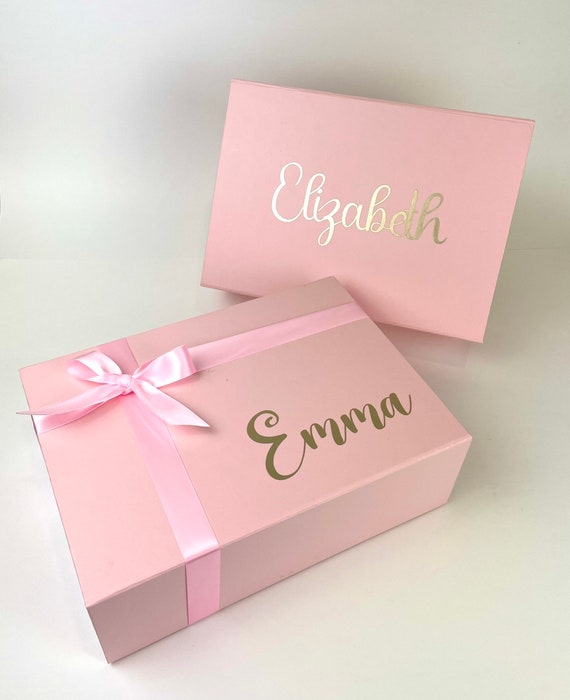 Magnetic Gift Box Empty With Ribbon Crinkle Paper - Etsy