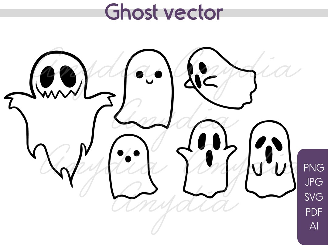 Ghost Vector Svg|png|jpg|pdf|ai - Etsy