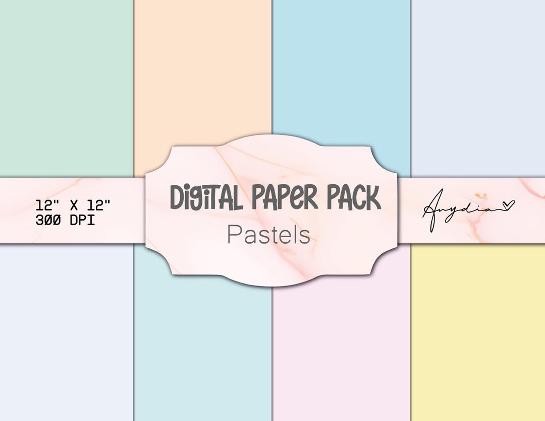 Digital Paper Pack: Pastels, Only Jpg - Etsy