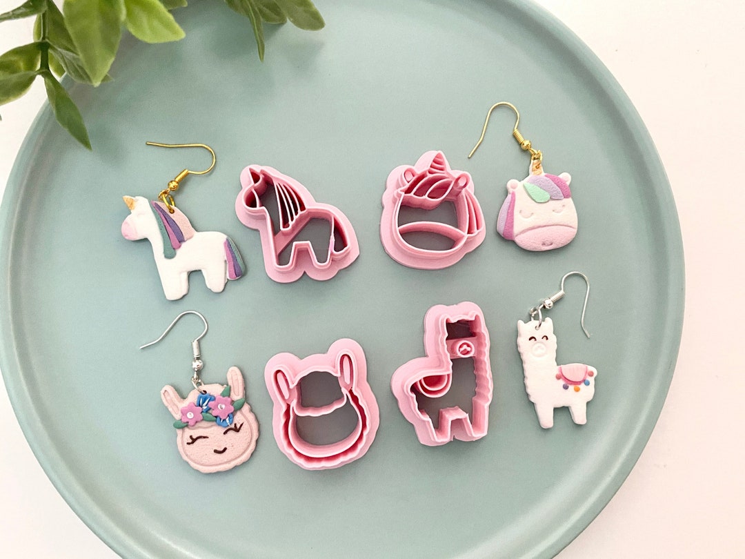 Unicorn Polymer Clay Cutter, Llama Cutter, Face Cutter, Embossed Cutter ...
