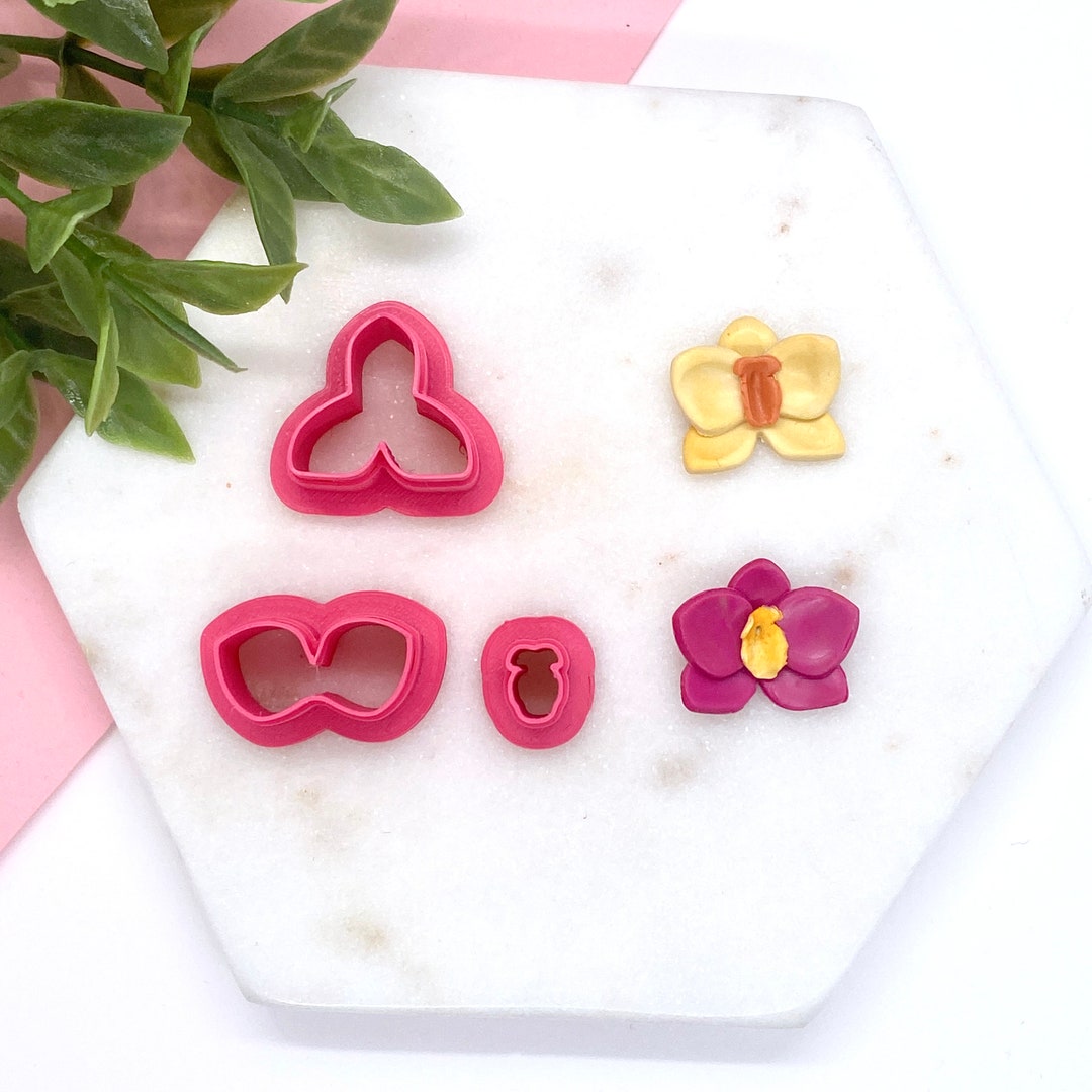 Orchid Polymer Clay Cutter | Orchid Set Cutter | Floral Shaped Clay ...