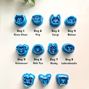 Dog Cutters Part 1 for Polymer Clay, Corgi Cutter, Husky Cutter, Pug ...