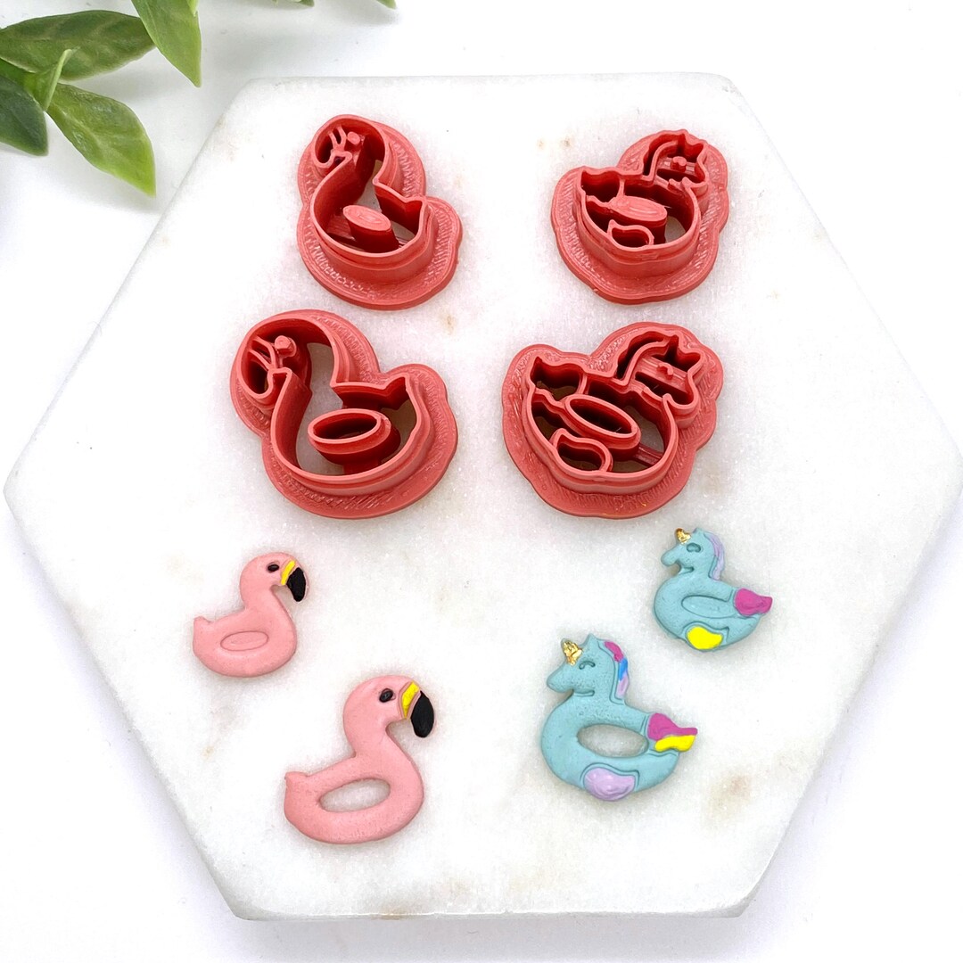 Flamingo and Unicorn Inflatable Floating Cutter for Polymer Clay ...