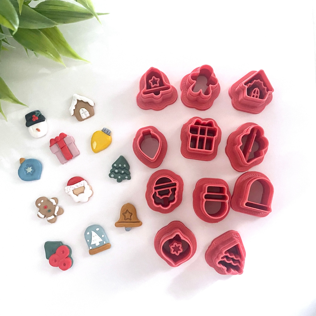 Christmas Cutters for Polymer Clay | Holiday Cutters | Santa Cutter ...