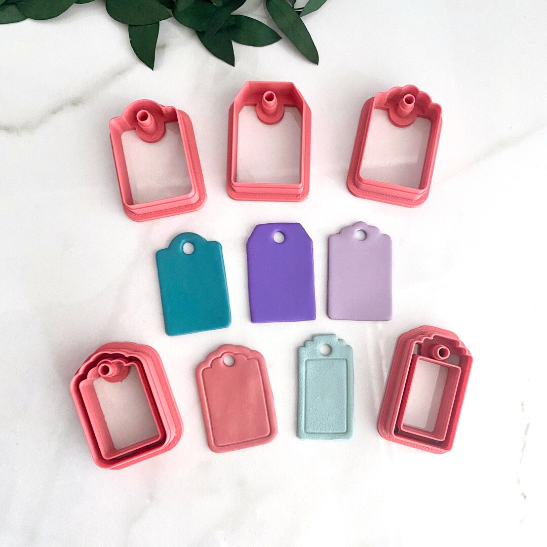 Gift Tag Polymer Clay Cutters | Present Frame Label Cutter | Name Tag ...
