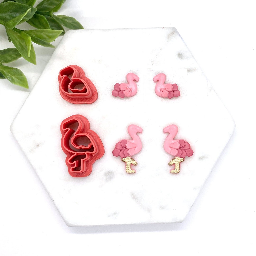 Flamingo Cutter for Polymer Clay, Summer Cutter, Animal Cutters, Stud ...