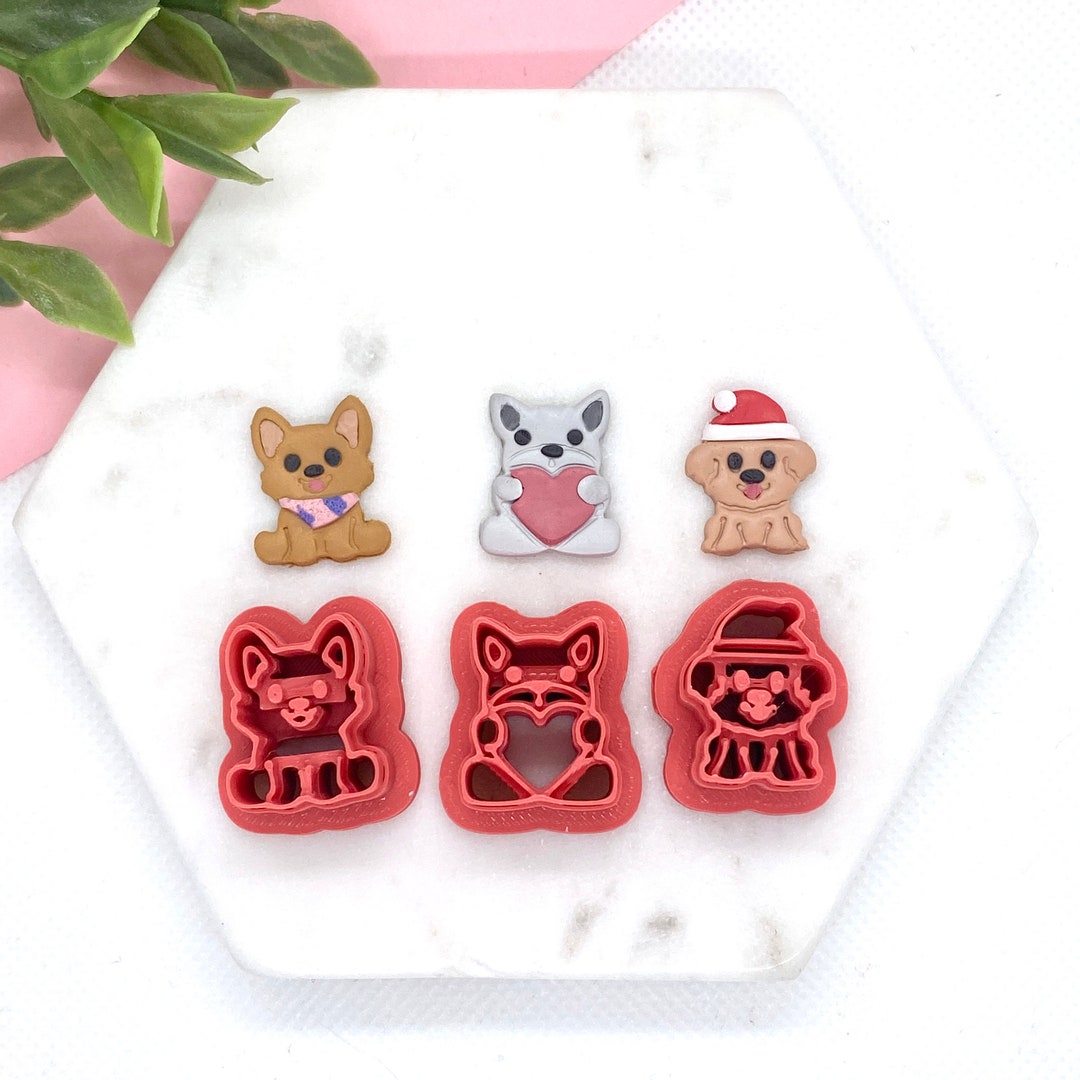 Dogs Cutter for Polymer Clay, Pets Cutter, Animals Cutter, Valentine ...