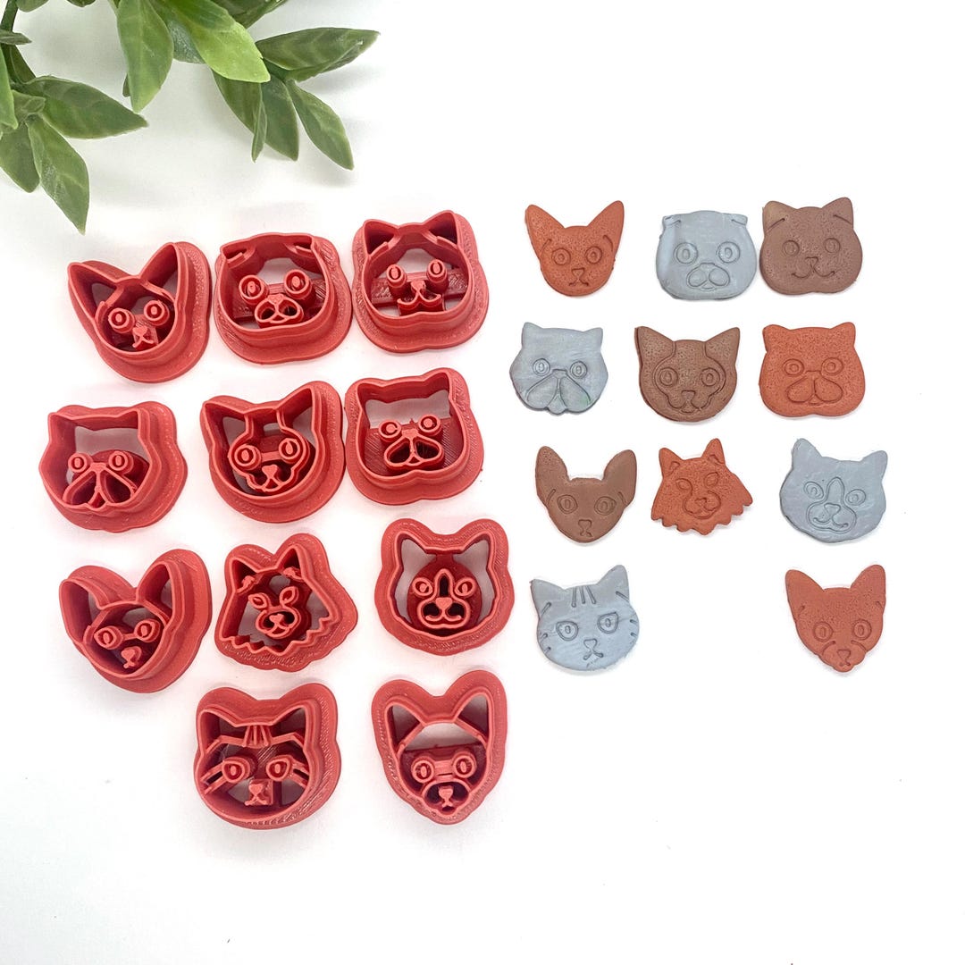 Cat Breeds Cutter for Polymer Clay, Persian Cat Cutter, Sphynx Cutter ...