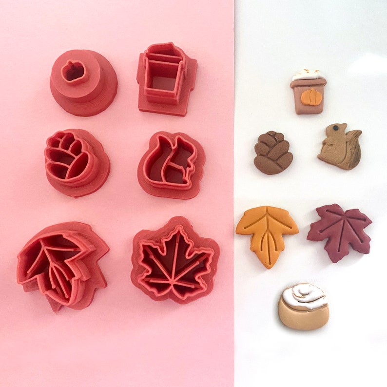 Fall Part 2 Polymer Clay Cutters | Autumn Leaves Cutter | Pinecone ...