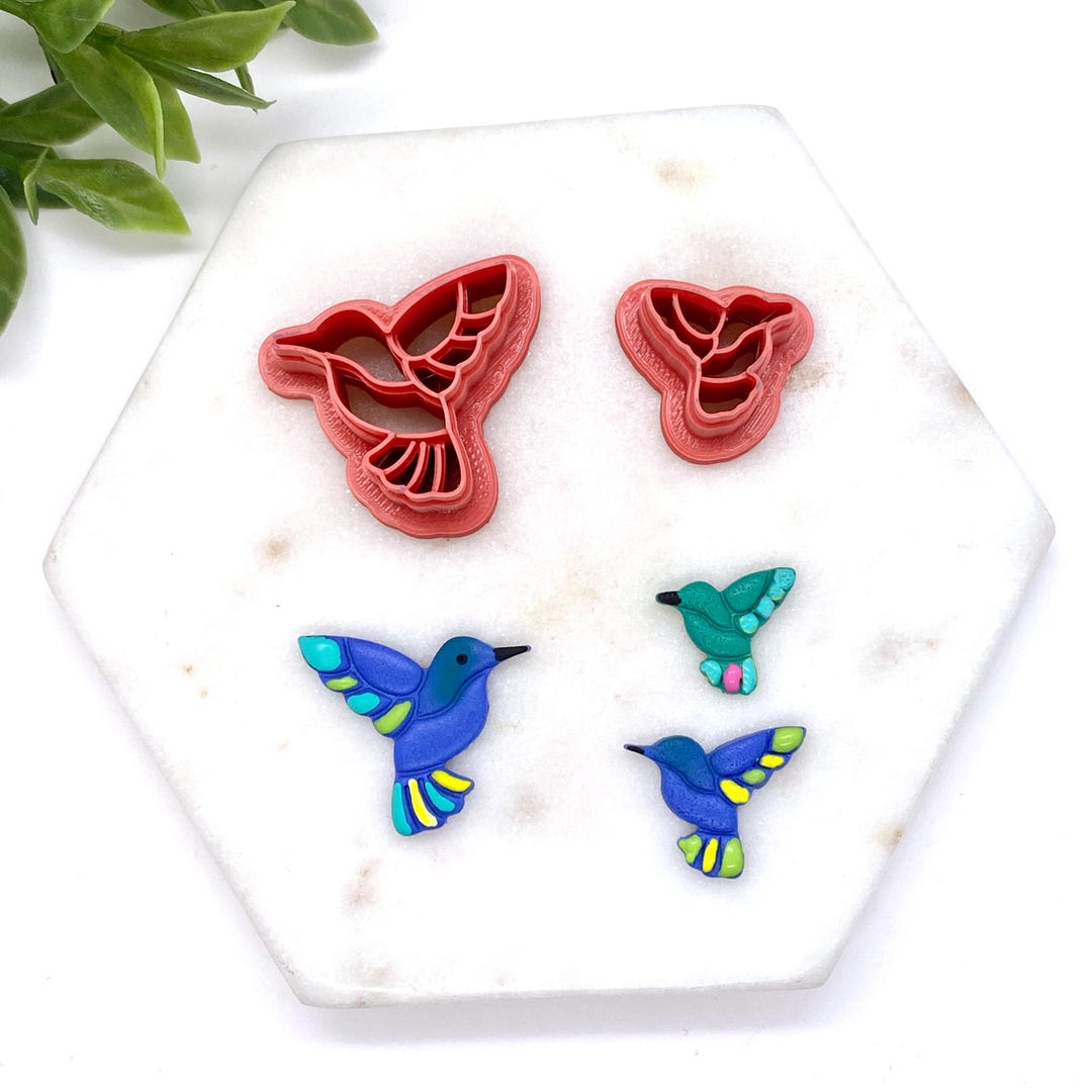 Hummingbird Cutter for Polymer Clay, Bird Cutter, Animal Cutters, Stud ...