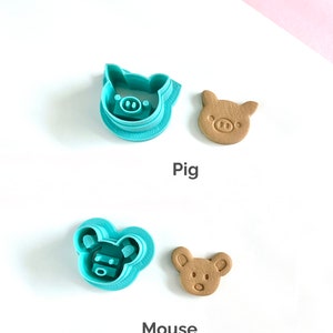 Animals Part 2 Polymer Clay Cutter, Mouse Cutter, Sheep Cutter, Frog ...