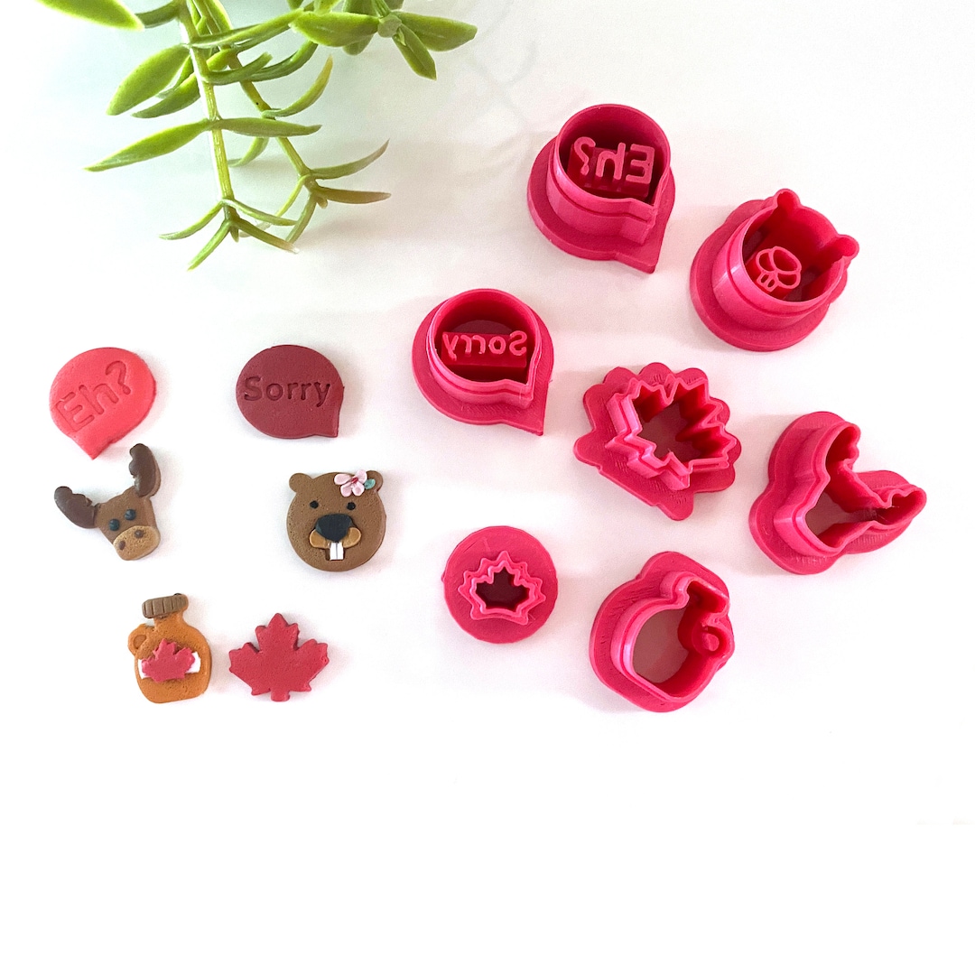 Canadian Icons Part 1 Polymer Clay Cutters | Beaver Cutter | Moose ...