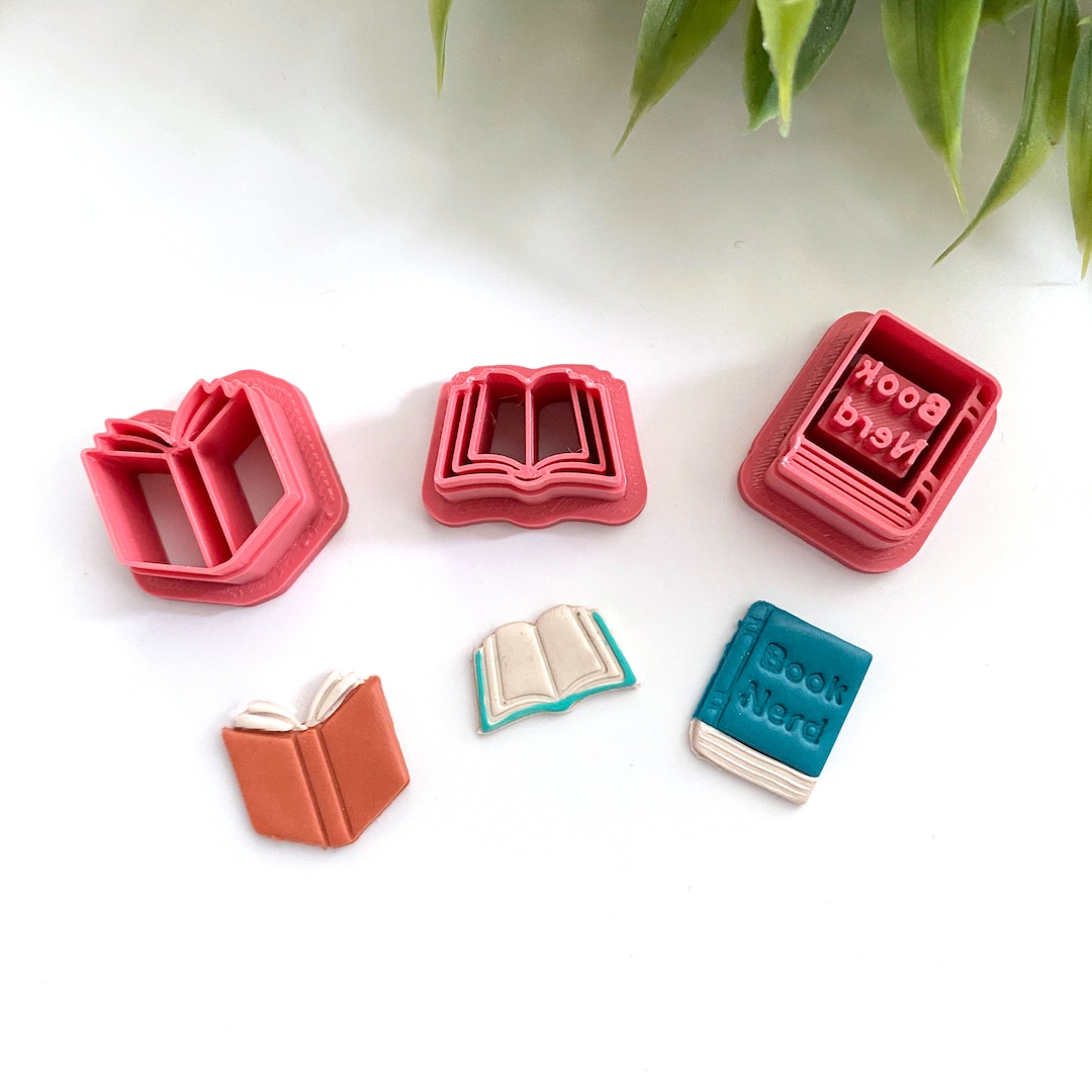 Books Polymer Clay Cutter: Craft the Joy of Reading Into Jewelry ...