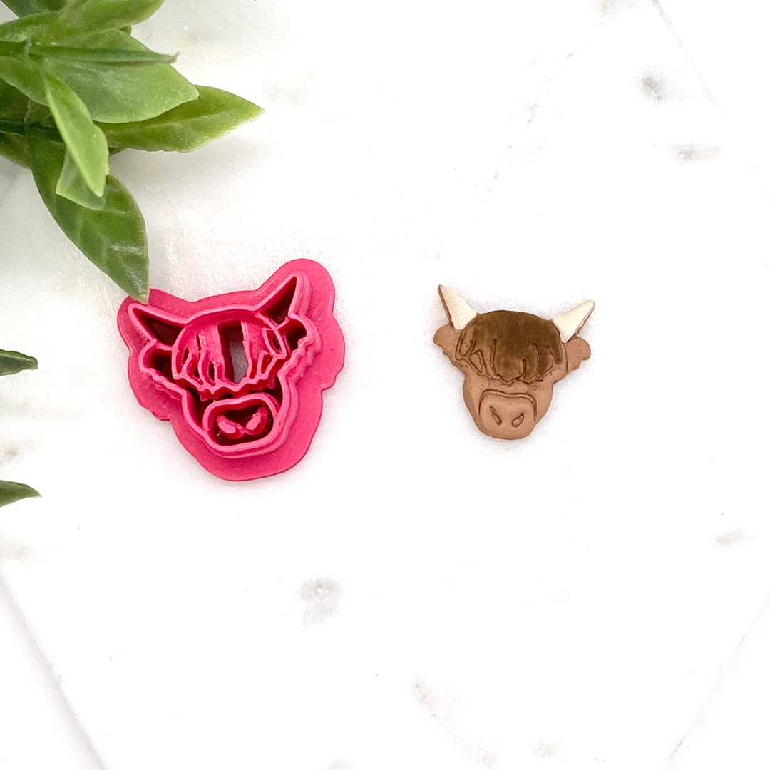 Highland Cow Cutter for Polymer Clay, Animal Cutter, Dangle Cutter, Cow ...