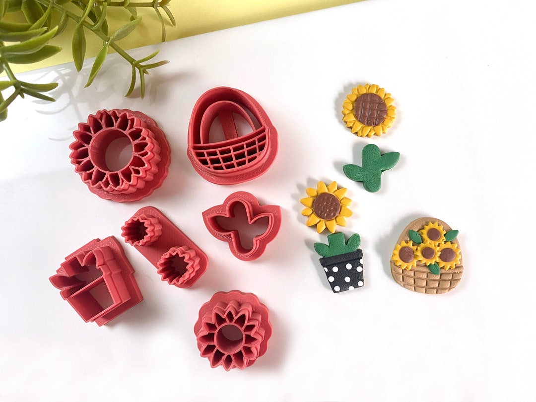 Sunflower Polymer Clay Cutters | Basket Cutter | Spring Cutters ...