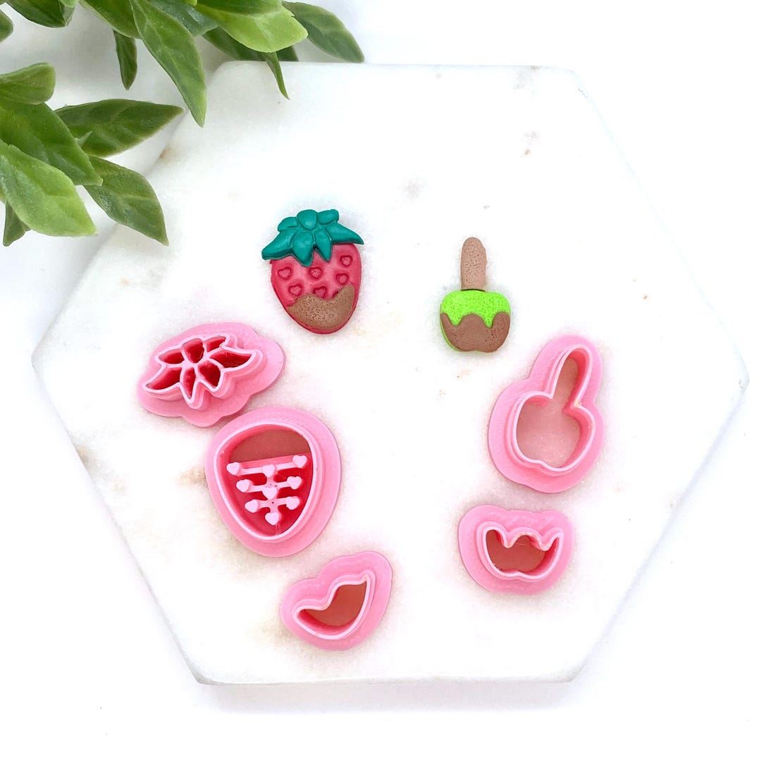 Fruits Chocolate Polymer Clay Cutters, Caramel Apple Cutters ...