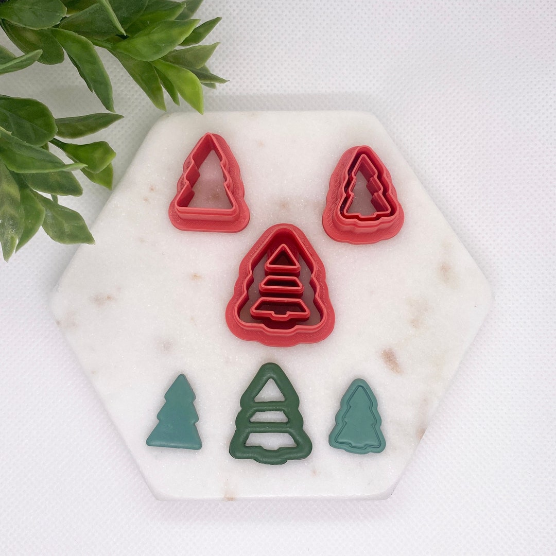 Christmas Tree Part 1 Cutters for Polymer Clay | Tree Cutters | Holiday ...