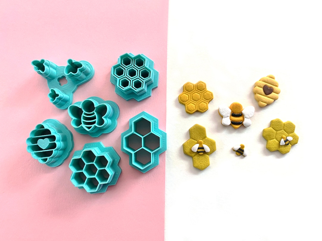 Bees Polymer Clay Cutters | Micro Bees Cutter | Honeycomb Cutters ...