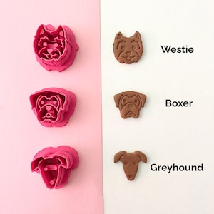 Dog Cutters Part 3 for Polymer Clay, Westie Cutter, Greyhound Cutter ...
