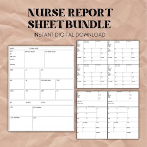 Nurse Report Sheet, RN Handoff Tool, Medical Surgical Telemetry ...