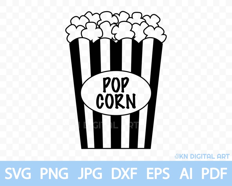Popcorn SVG - Movies, Film, Snacks - Svg Png Jpg Dxf Eps Ai Pdf ...