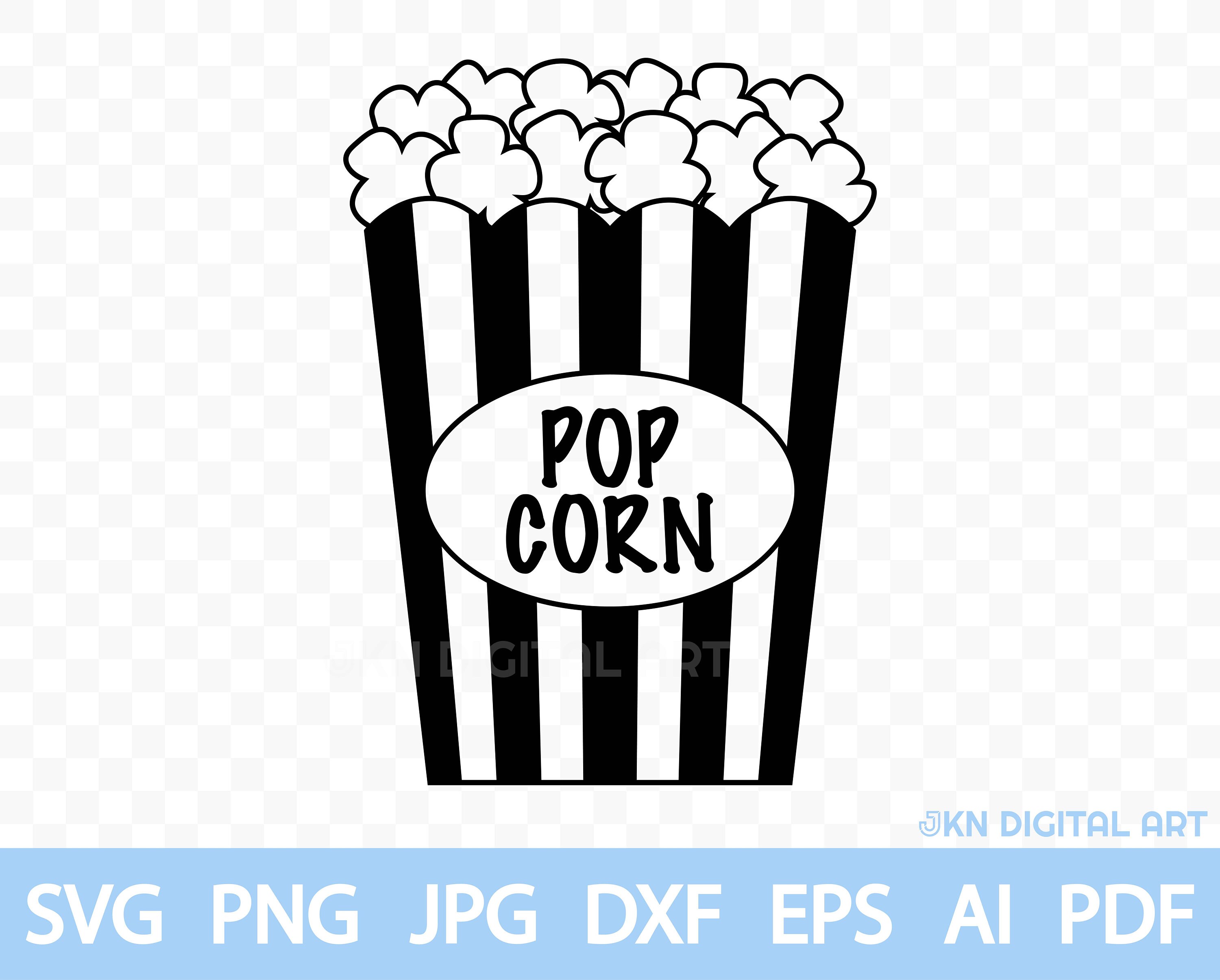 Popcorn Border Clipart Black And White