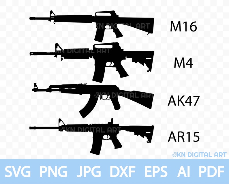 Assault Rifle Gun Bundle AR15 M4 M16 AK47 Hunting Target 2nd Amendment ...
